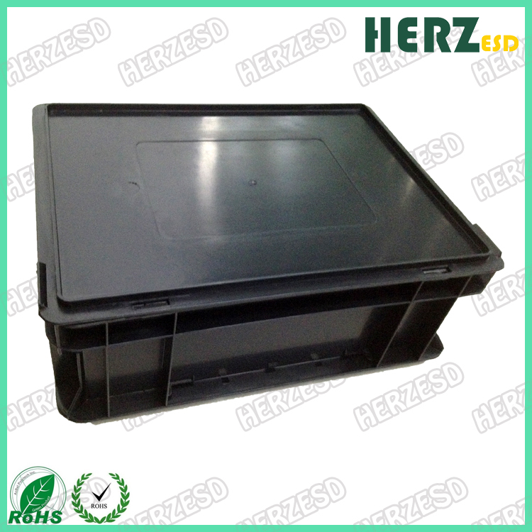 HZ-26132 Injection ESD Box Plastic Bins Turnover Box Conductive bin ...